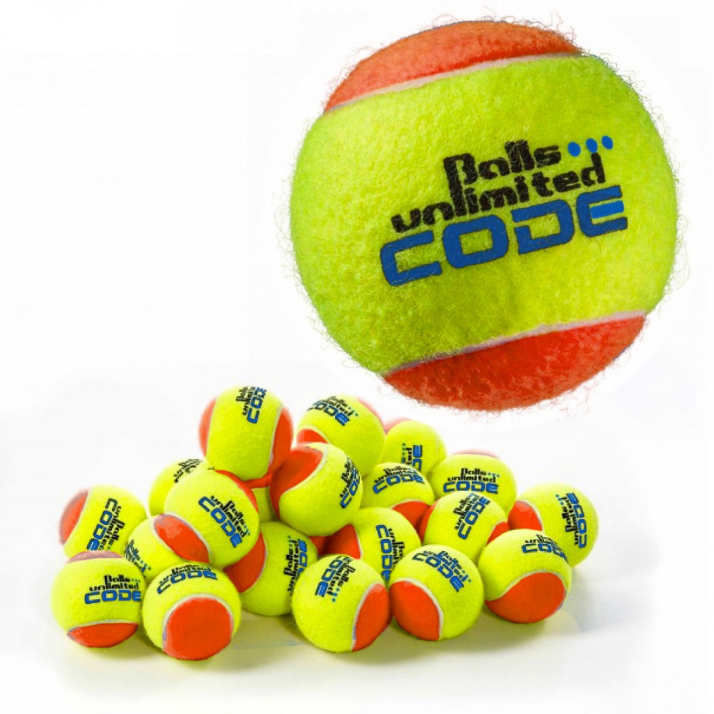 Balls Unlimited Tennis Balls Code Blue Bag of 60 - yellow/orange
