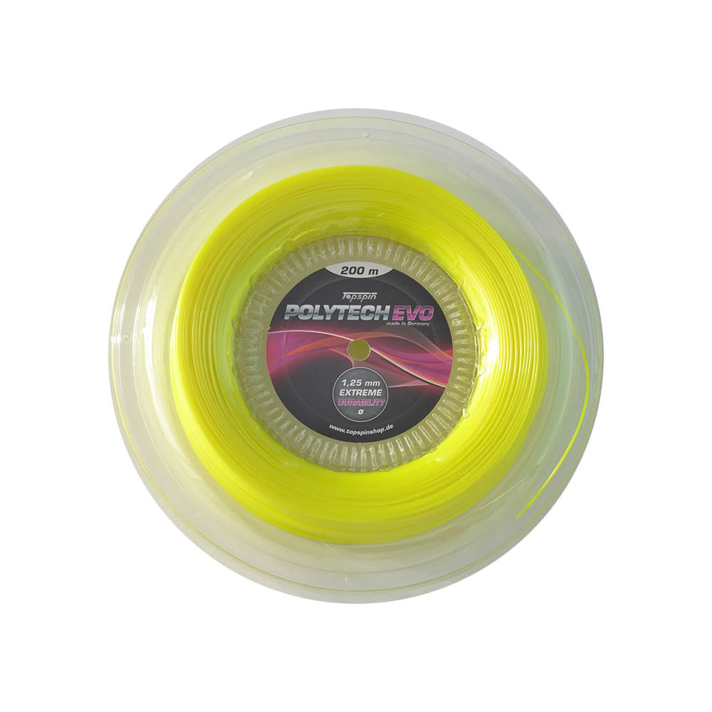 Topspin Poly Tech Evo String Reel - 200m - neongelb
